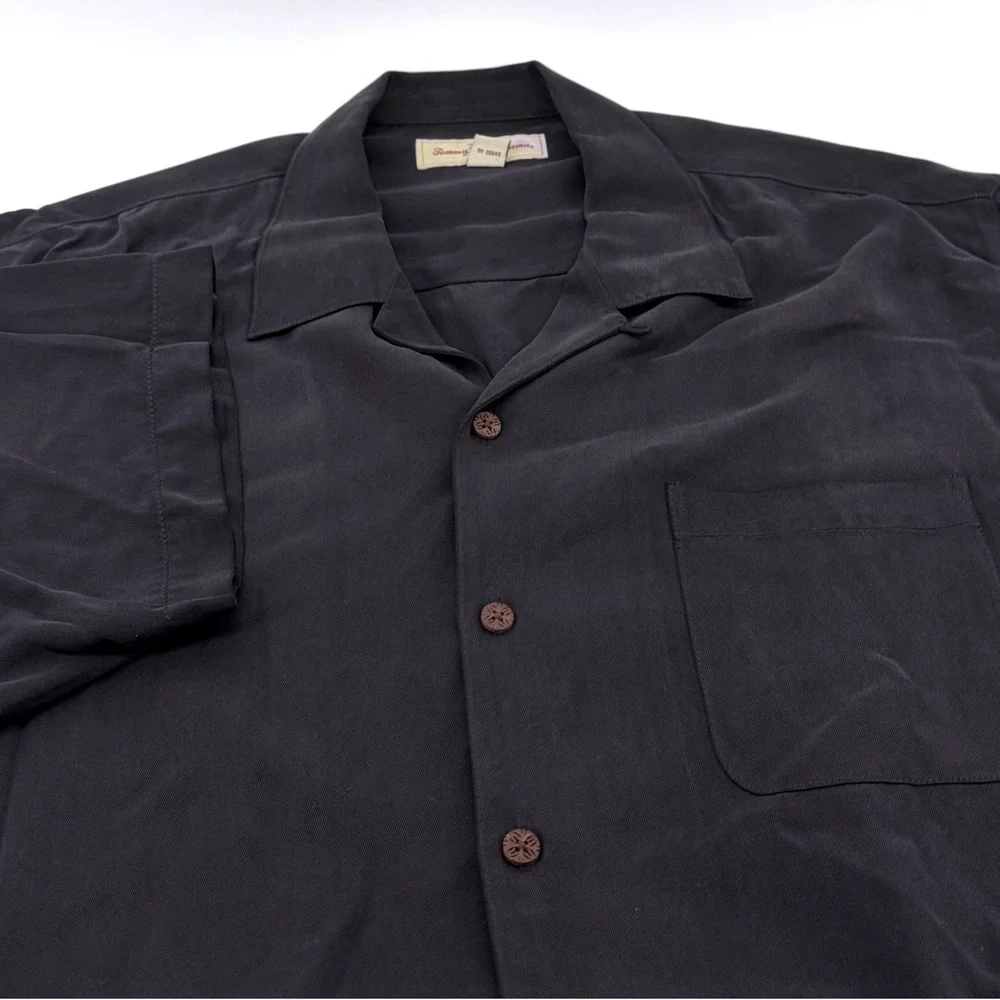 Tommy Bahama | Shirts | Tommy Bahama Mens Large Black 0 Silk Short ...